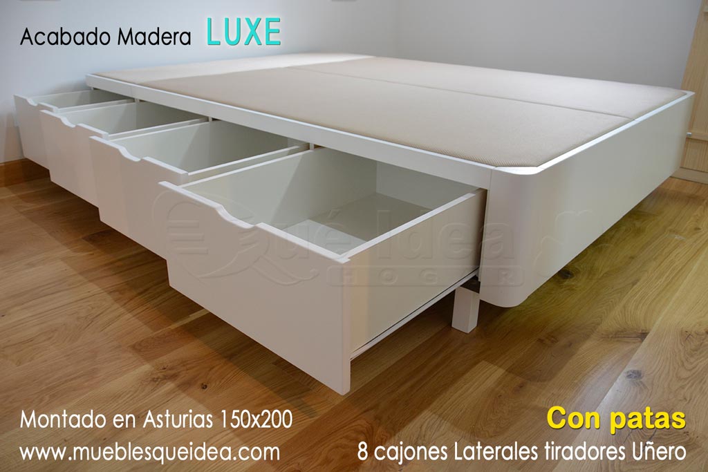 Montajes de Canapés con cajones laterales madera | QUE IDEA HOGAR