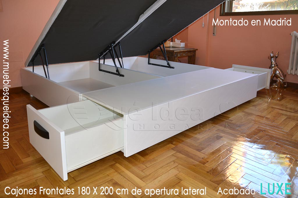 Canapés abatibles de madera con cajones ejemplos montados | Qué Idea Hogar