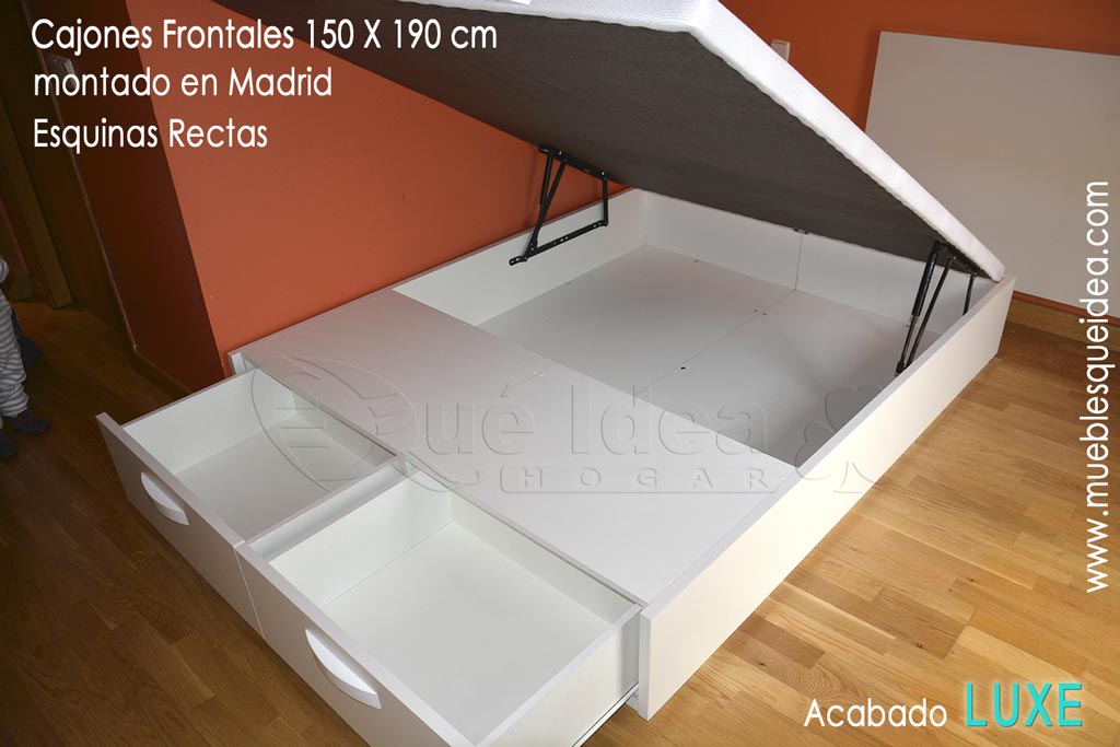 Canapés abatibles de madera con cajones ejemplos montados | Qué Idea Hogar